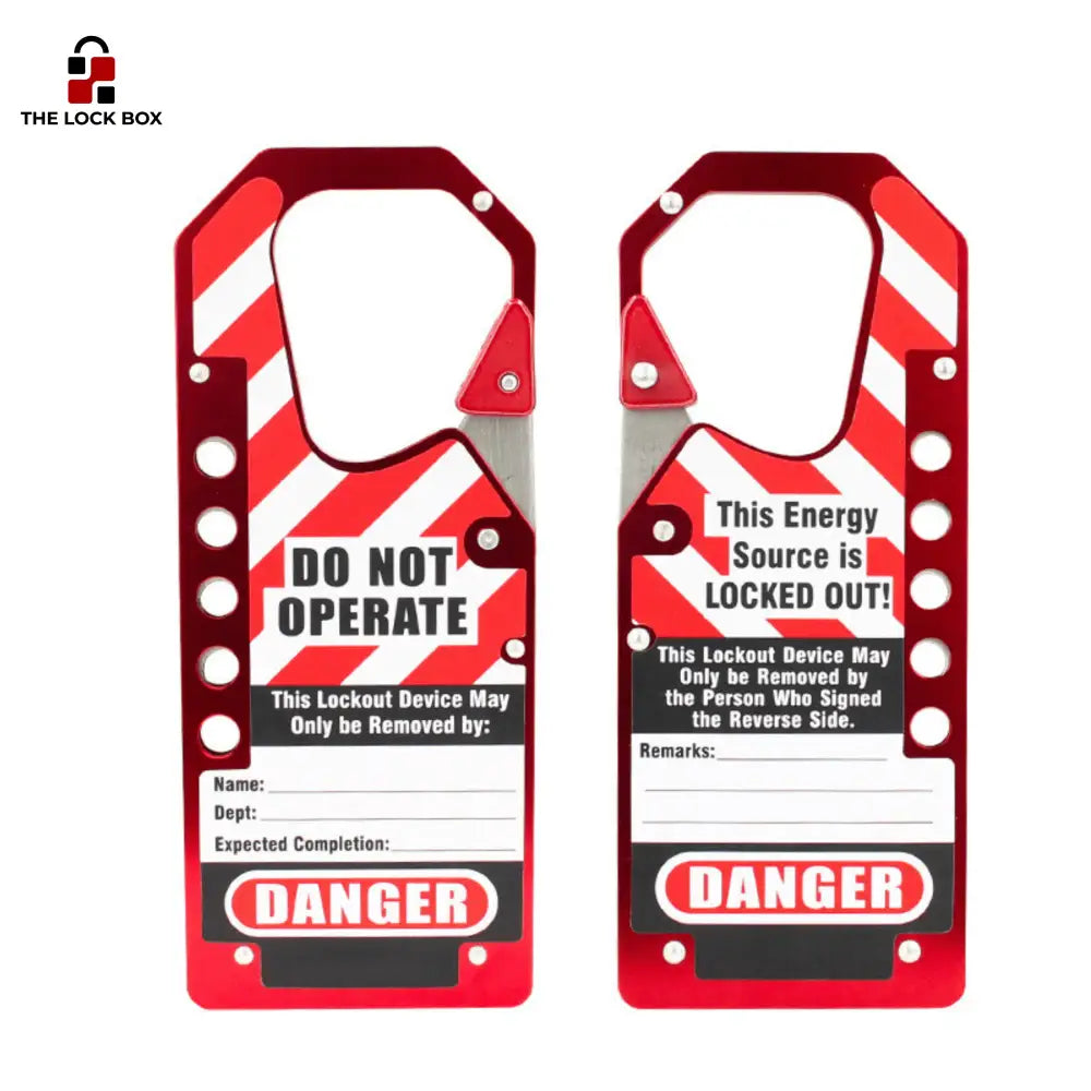 Buy Aluminium Labeled Safety Hasp | The Lock Box